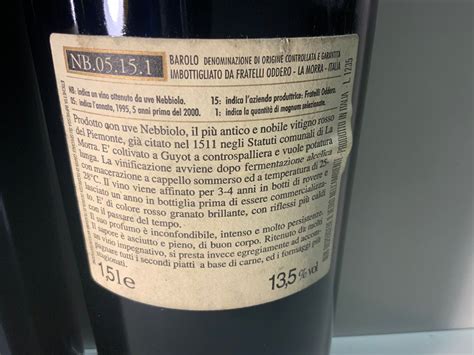 1995 Fratelli Oddero Emprimer Barolo 2 Magnums 15l Catawiki