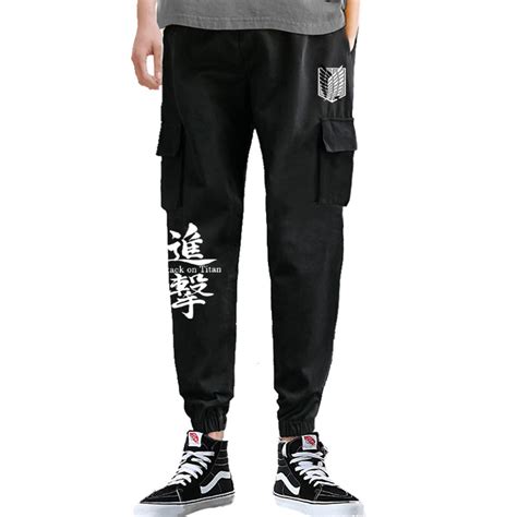 进击的巨人动漫艾伦调查兵团兵长利威尔工装裤男士运动休闲长裤子虎窝淘