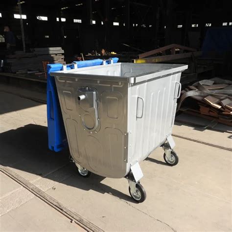 Heavy Duty Large 1100l Outdoor Large Metal 1100 Liter Street Garbage