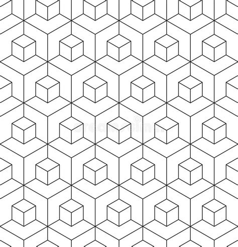 Seamless Cubic Abstract Geometric Isometric Pattern Background Texture