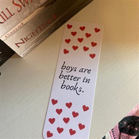 Boys Are Better In Books Coquette Romance Bookmark Etsy