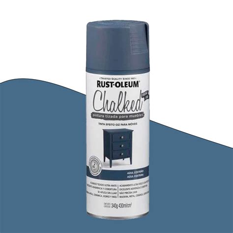 Tinta Spray Chalked Rust Oleum Azul Costeiro G Haus G Haus