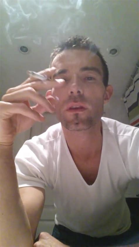 Very Handsome Skinny Guy Smokes And Touches Himself