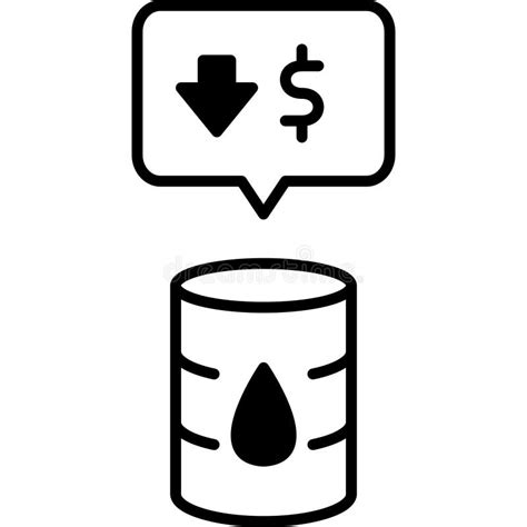 World Crude Oil Prices Down Stock Vector Illustration Of Barrel