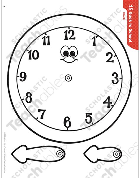 Clock Pattern And Activities Printable Lesson Plans And Ideas