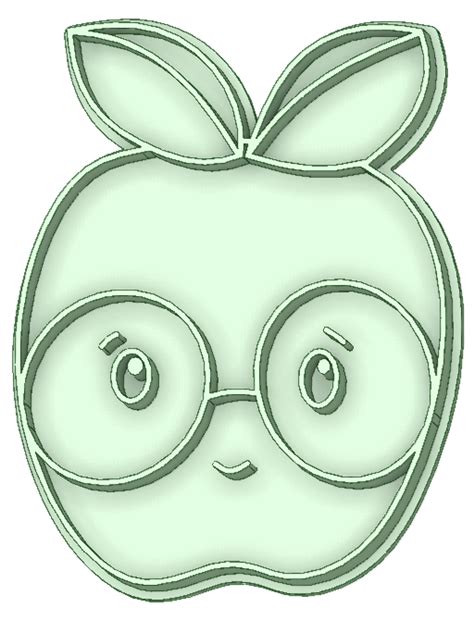 🍎 Apple Nerd 2 Cookie Cutter・ Stl File For 3d Printing・cults