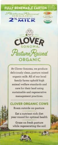 Clover Farms® Organic 2 Reduced Fat Milk 12 Gallon Ralphs
