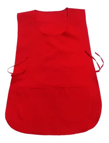 Mandil Casaca Color Rojo 100 Poliéster 12 Unidades En Venta En