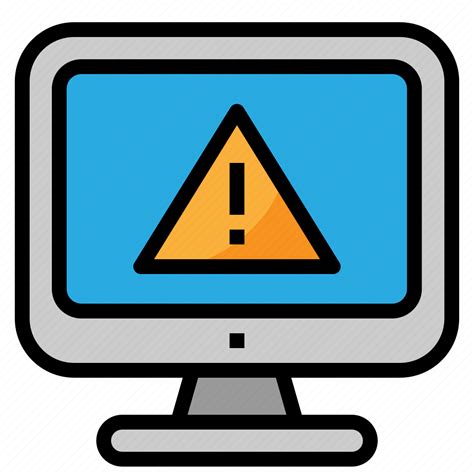 computer error notice warning icon download on iconfinder
