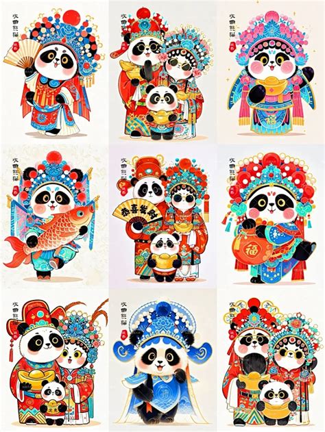 文创大熊猫一家三口来了 小红书 花瓣网