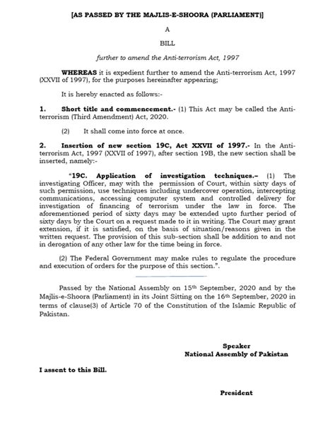 Anti Terrorism 3rd Amendment Pdf