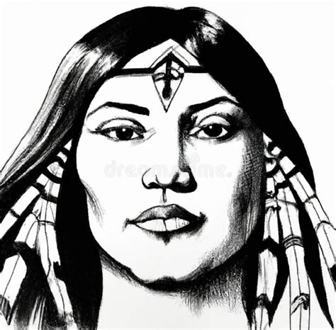 Pencil Drawings Of Native American Women