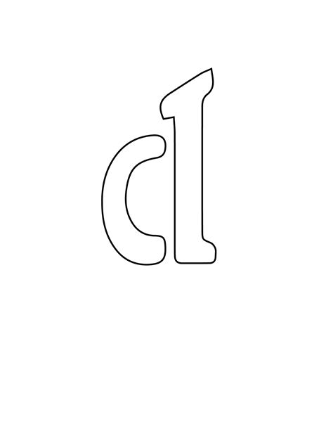 Free Printable Alphabet Stencils Lowercase D
