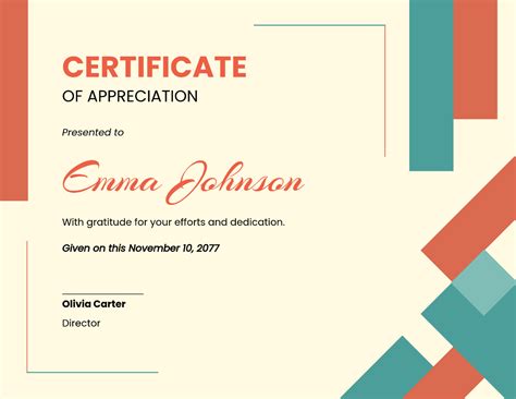 Free Certificate Of Appreciation Template Downloads
