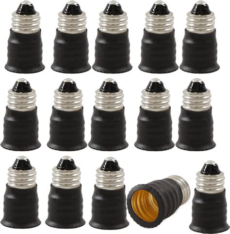 E Simpo® 15 Pack E11 To E12 Adapter E11 To E12 Lamp Base Converter Allow You Install E12 Candle