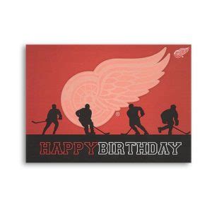 Detroit Red Wings Birthday Card 2 Vintage Detroit Collection