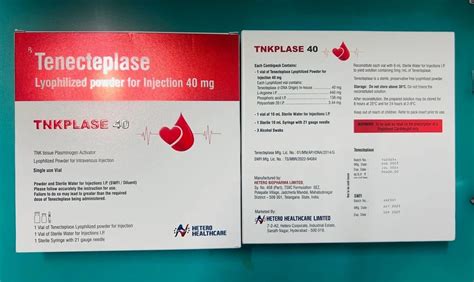 40mg Tnkplase Tenecteplase Lyophilized Powder Injection At ₹ 5100piece
