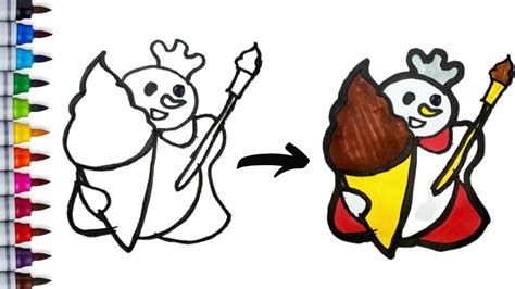 Ice Cream Mixue Mari Belajar Menggambar Dan Mewarnai Boneka Mixue