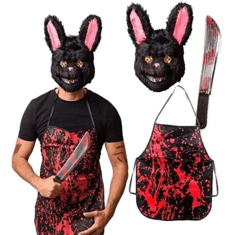 Fnaf Killer Rabbit Costume Mask Apron And Knife