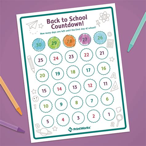 Printable Countdown Chart Free Printable Birthday Countdown