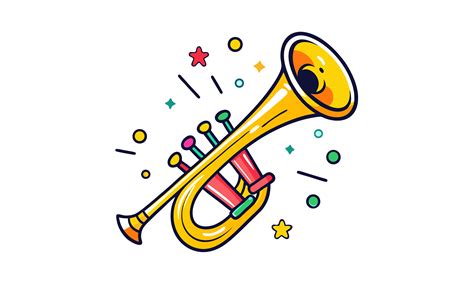 Cartoon Trumpet Vector Graphic By Rabiulalam97677 · Creative Fabrica
