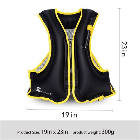 Adult Inflatable Swimming Life Jacket Snorkeling F Vicedeal