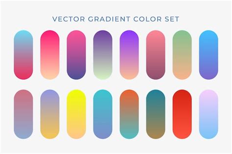 Premium Vector Gradient Color Set Element Set Gradient Shades Combination Vibrant Colorful