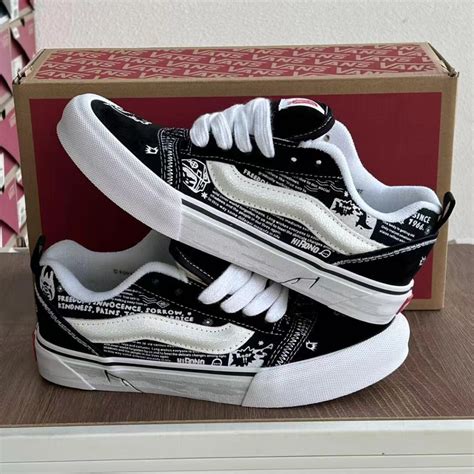 Hirono X Vans Knu Skool Versatile Comfort Low Top Sneakers Unisex Black