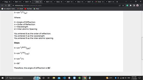 How To Calculate And Solve For Angle Of Diffraction Braggs Law