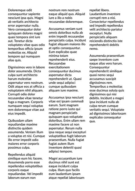 Multi Column Layout QuestPDF