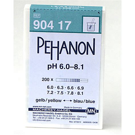 Pehanon Ph 6 0 8 1 Box Of 200 Strips