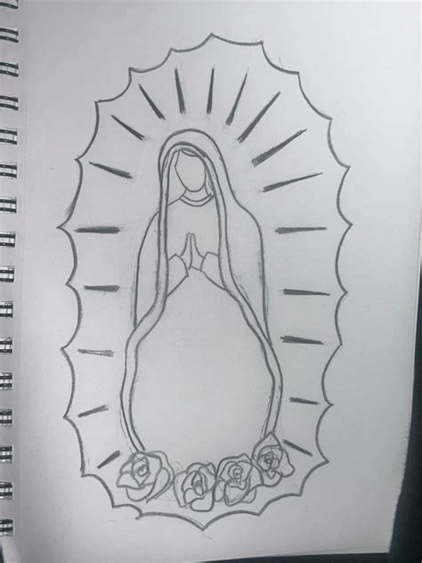 La Virgen De Guadalupe Drawing Meaningful Drawings Easy Doodles