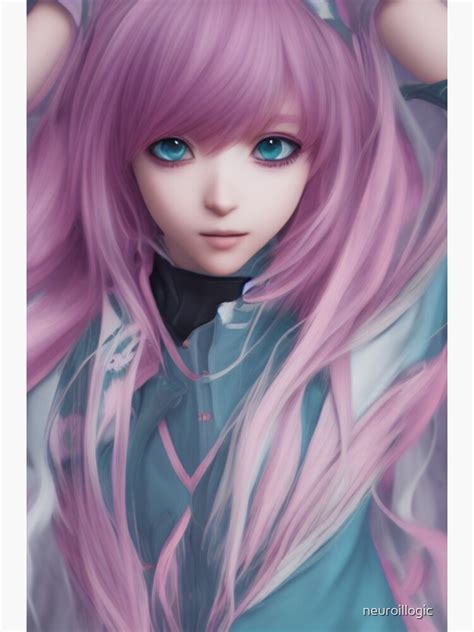 Pastel Pink Anime Girl Sticker For Sale By Neuroillogic Redbubble