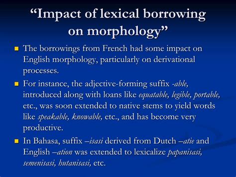 Ppt Lexical Borrowing Lectures 4 Powerpoint Presentation Free
