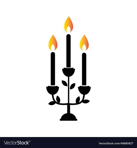 Candle Logo Royalty Free Vector Image Vectorstock