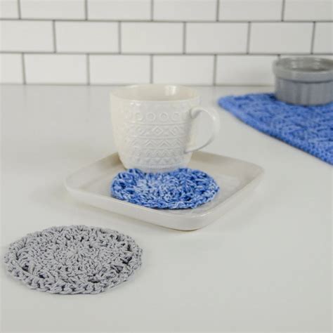 Free Rain Cloud Coaster Duo Pattern Mary Maxim Ltd