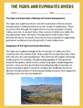 How The Tigris And Euphrates Rivers Shaped Ancient Mesopotamia Tpt