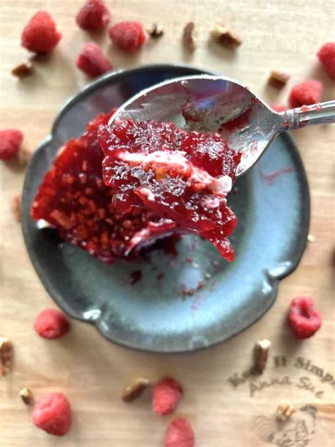 How To Make Festive Cranberry Raspberry Jell O Salad Keep It Simple Anna Sue