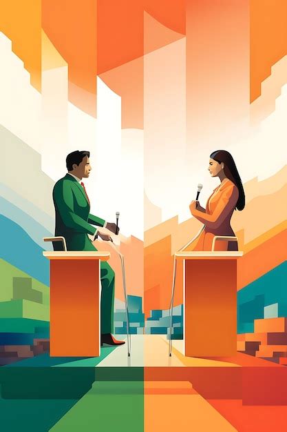 Premium Photo Poster Of Students Participating In A Debate