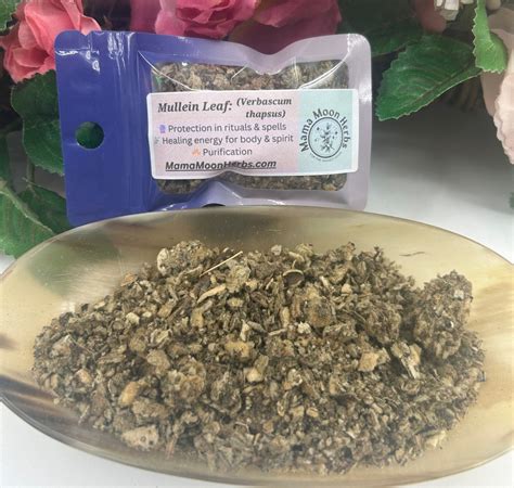 Wildcrafted Mullein Leaf 2 25x3 75 Pouch Ethically Harvested Cut And Sifted Herbal Magic