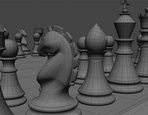 체스 세트 3d 모델 8 Max Lxo Fbx Obj Free3d