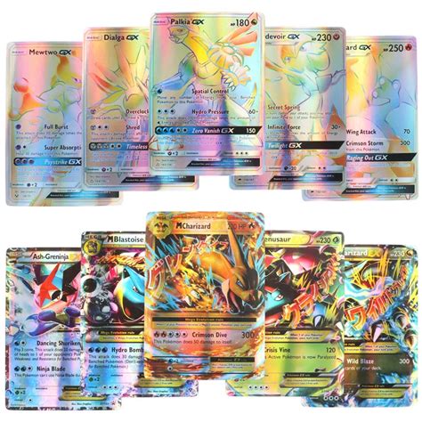 200pcs English Pokémon Cards 154 Gx 41 Rainbow Gx 5mega Collectible