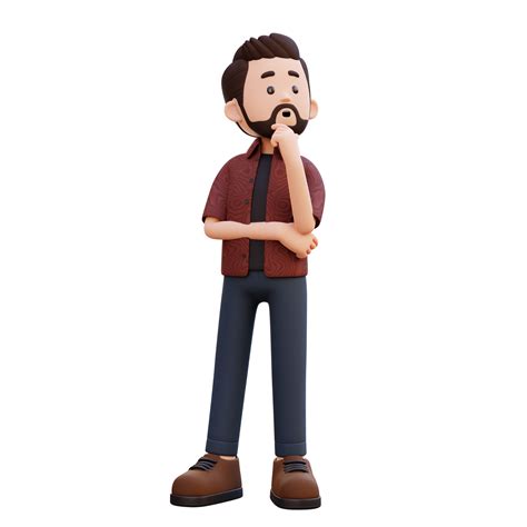 3d Male Character Thinking 24658991 Png