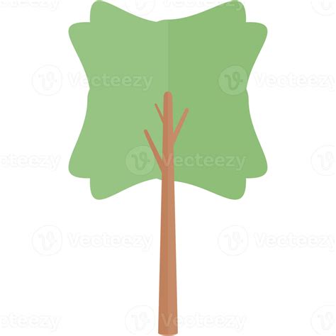 Flat Tree Nature Aesthetic Collection Set 16725458 Png