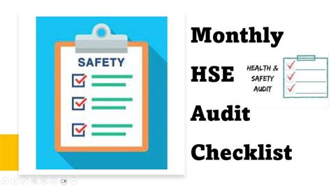Hse Monthly Audit Checklist Hse Insider