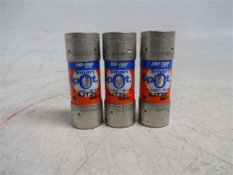 Lot Of 3 Ferraz Shawmut Smart Spot Ajt20 Ajt 20 Fuse 20a 600v Class J