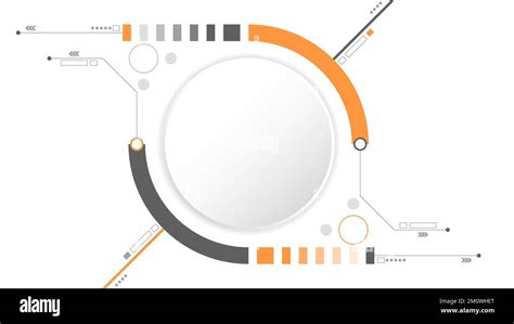White Circle Technology Background Abstract Technology With Line