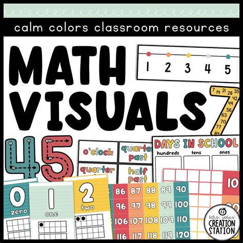 Calm Colors Math Visuals And Posters Mrs Jones Creation Station
