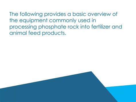 Phosphate Processing Equipment Overview Ppt