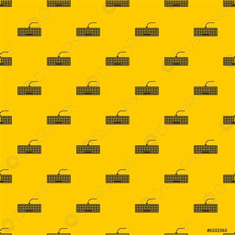 Black Computer Keyboard Pattern Vector Stock Vector 6332363 Crushpixel